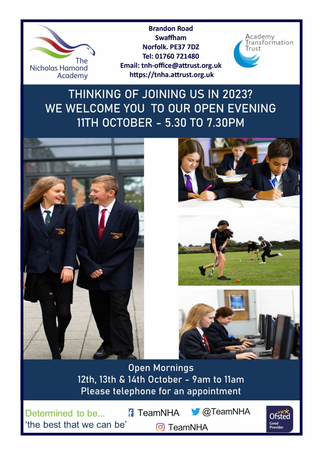 Years 5/6 Open Evening & Open Mornings - The Nicholas Hamond Academy
